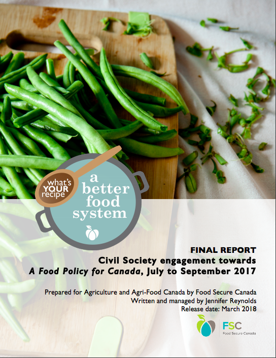 REPORT - Civil Society Engagement Towards A Food Policy for Canada ...